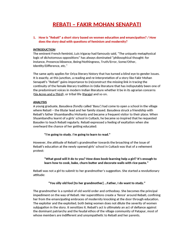 REBATI | PDF | Feminism | Gender Studies