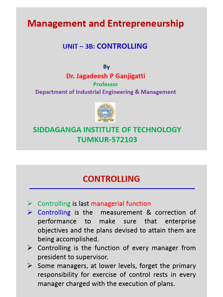 UNIT 3B-CONTRLLING | PDF | Cost Accounting | Audit