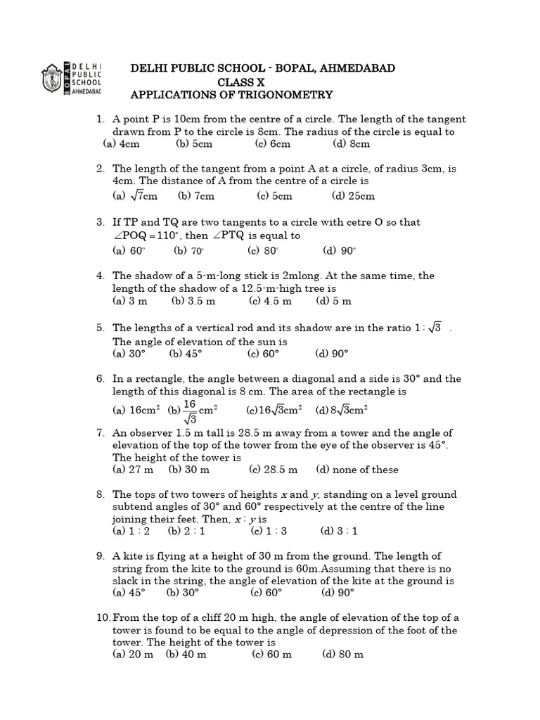 Application of Trigonometry | PDF | Angle | Navigation