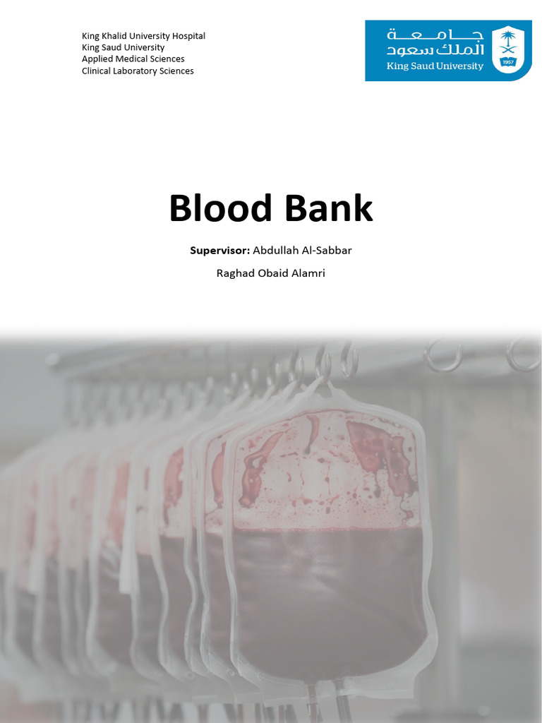 BLOOD BANK | PDF | Blood Type | Blood