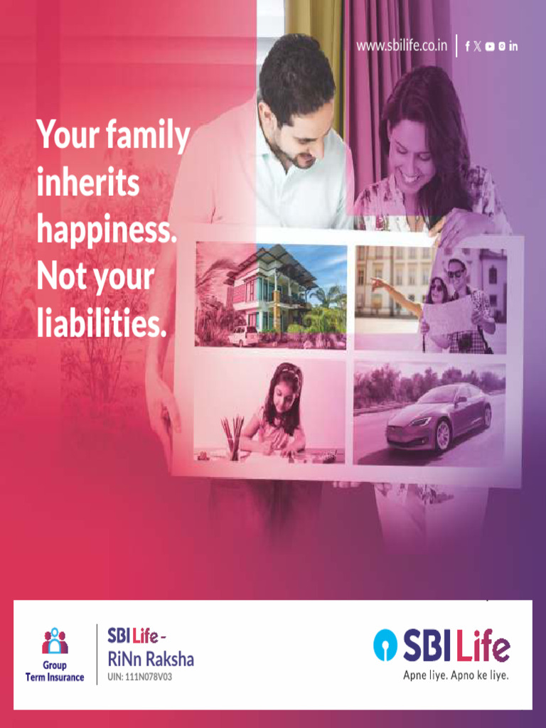 SBI+Life+-+RiNn+Raksha V03 Brochure | PDF | Insurance | Loans