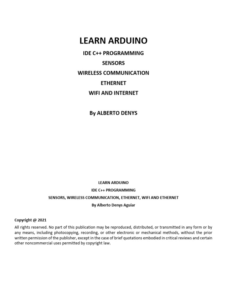 Learn Arduino By Albert Denys Pdf Integer Computer Science Arduino 8825