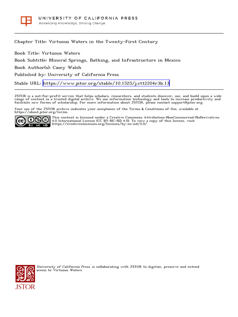 Walsh VirtuousWatersTwentyFirst 2018 | PDF | Spa | Water