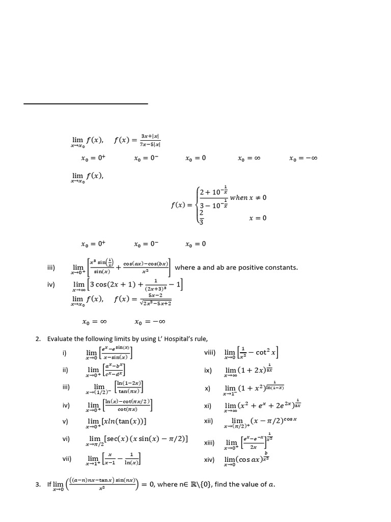 Limits | PDF | Mathematics | Mathematical Analysis