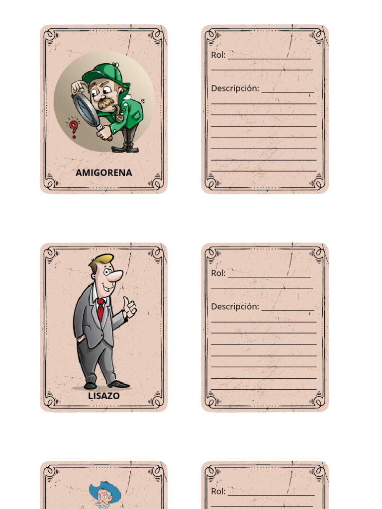 Cartas de Personajes | PDF