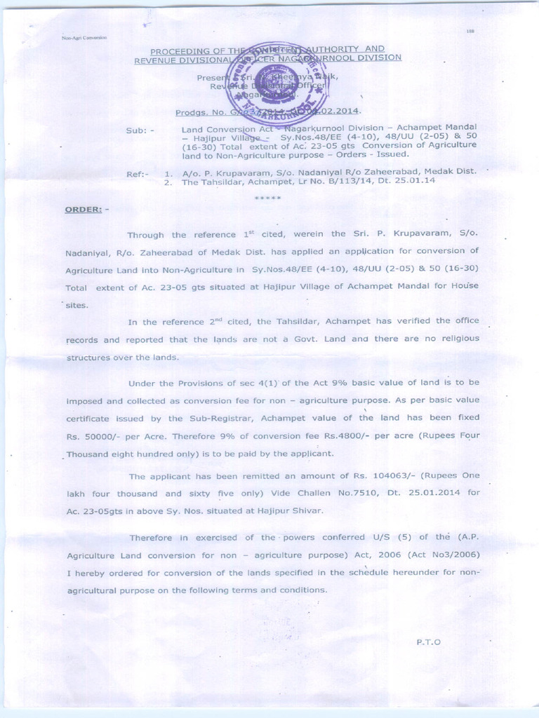 Country Condos Saila Bhoomi Imperial Conversion Order | PDF