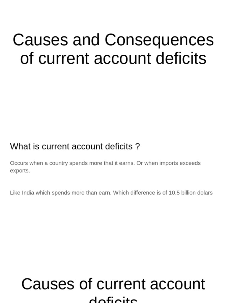 Causes and Consequences of Current Account Deficits | PDF