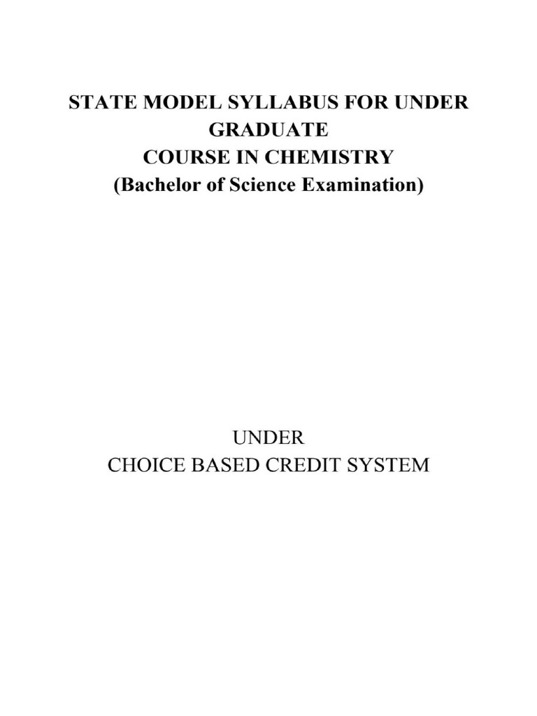 NOU Chemistry syllabus for B.Sc | PDF