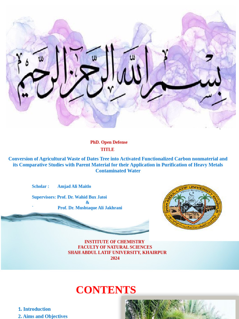 Final Viva Voce Presentaion PHD | PDF | Adsorption | Materials