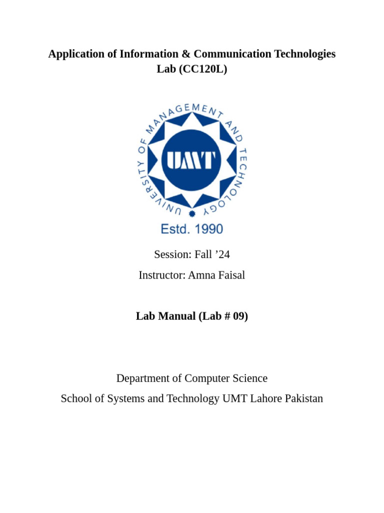 ICT lab manual 09 | PDF | Microsoft Power Point | Icon (Computing)