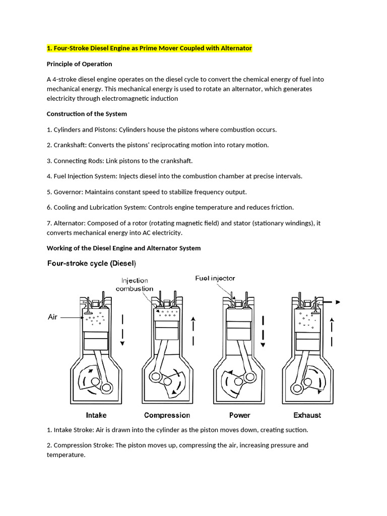 Alternator Coupled With Ic Engine, Steam Turbine, Shaft of Propeller ...