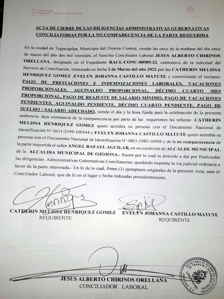 Acta de Cierre | PDF