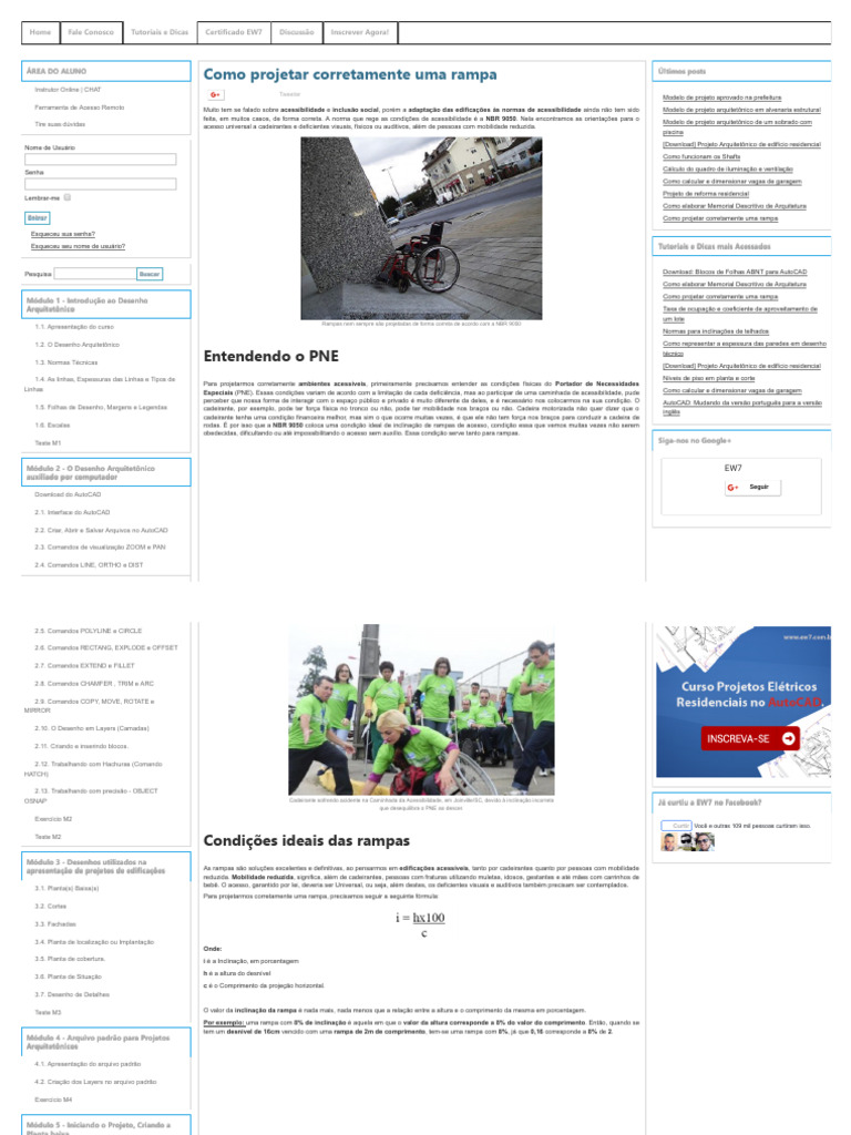 Projeto de Rampa de Acessibilidade | PDF | Acessibilidade | Auto Cad