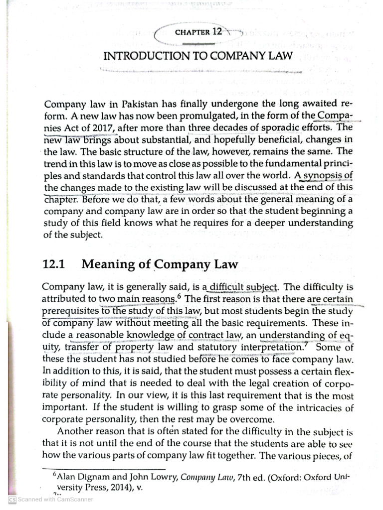 Ch. 12 Intro to Company Law.book | PDF