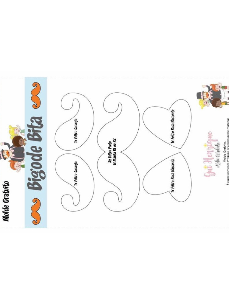 Molde Bigode Mundo BIta | PDF