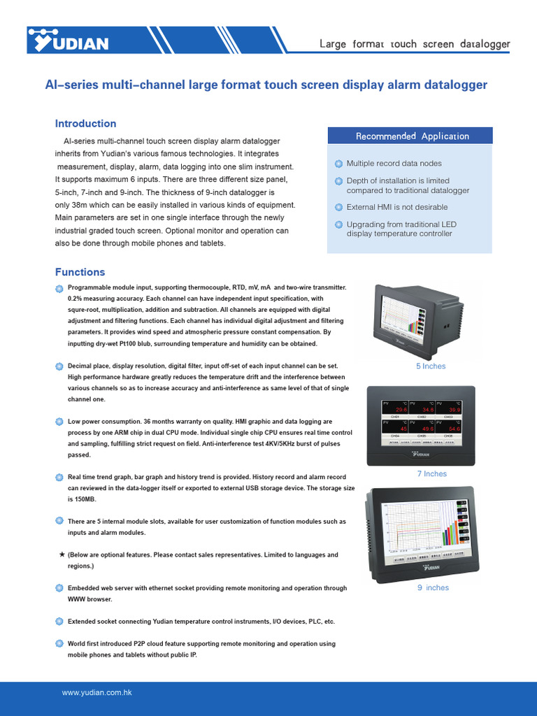 C006-17-YUDIAN-Selection-Guide-2018.1.31-AI-3500M-3700M-3900M | PDF ...