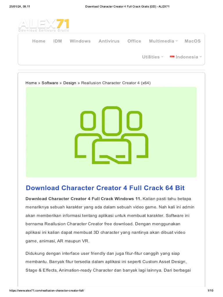 Character Creator 4 Full Crack Gratis (GD) - ALEX71 | PDF