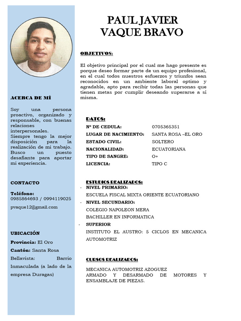 Paul Javier Vaque | PDF