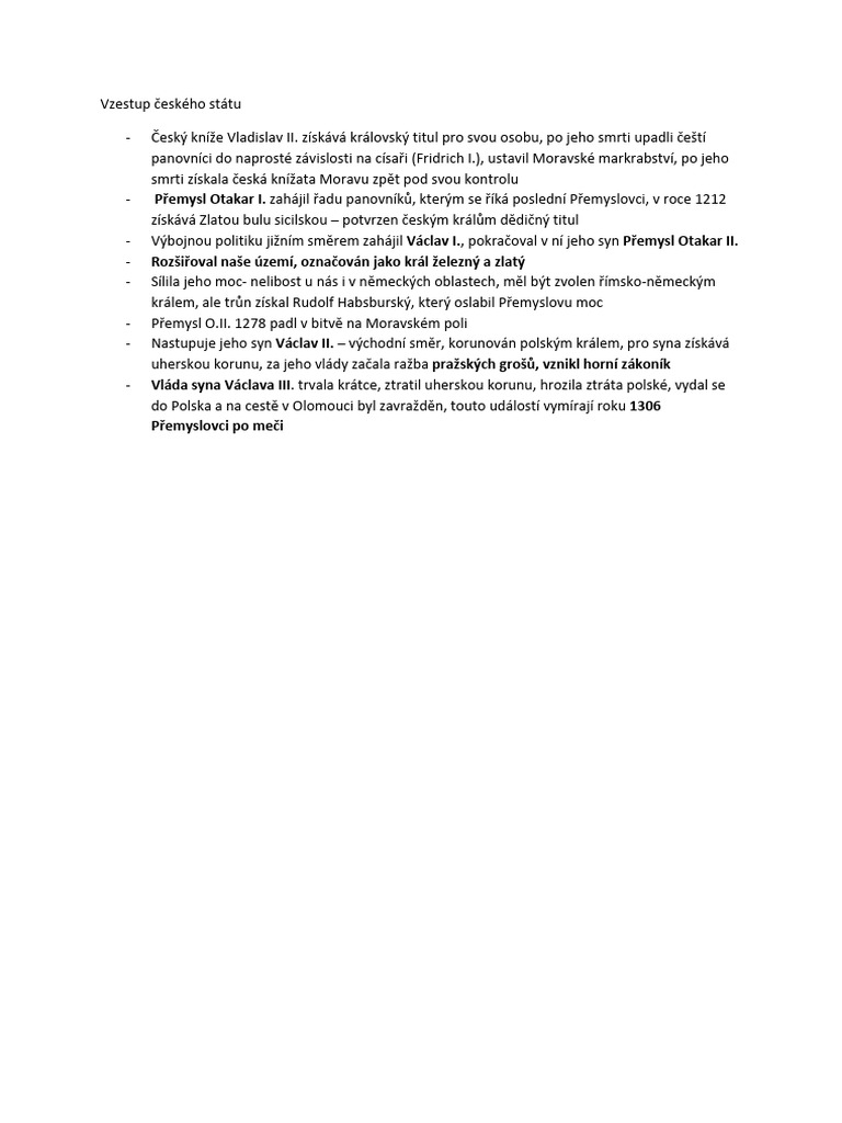 Posl Přemyslovci | PDF