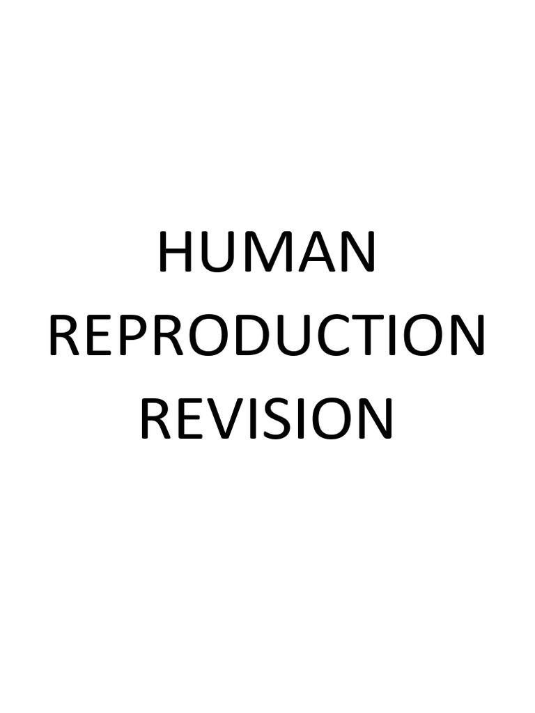 14) Human Reproduction Revision Double (1) Biology Igcse Edexcel | PDF ...