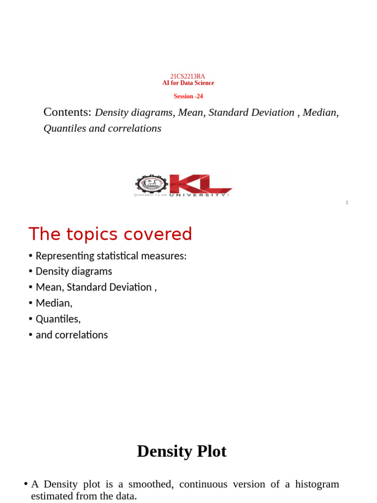 AIDS C04 Session 24 | PDF | Median | Statistics