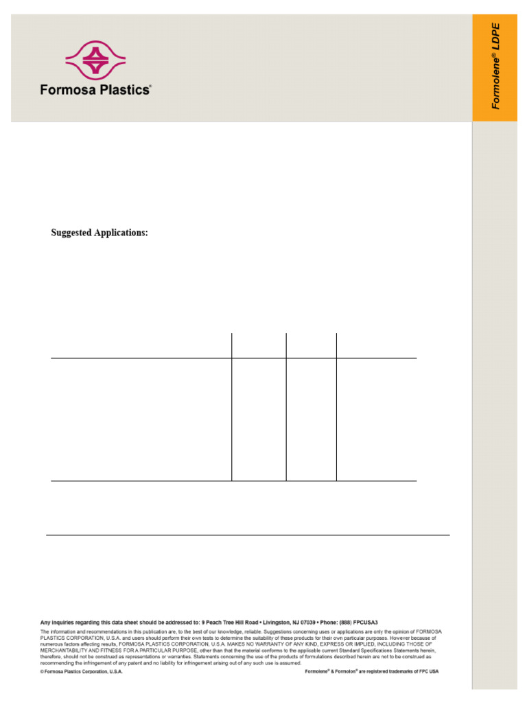 Formolene Fl2202a 1 | PDF