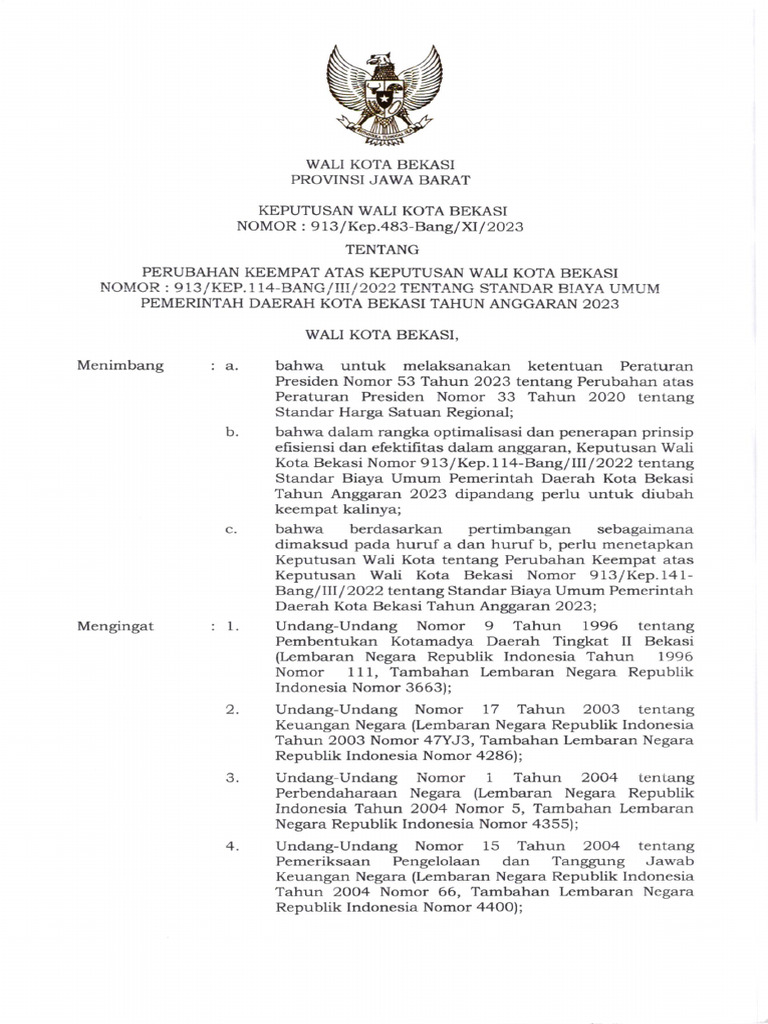 Sbu Perubahan Keempat 2023 | PDF