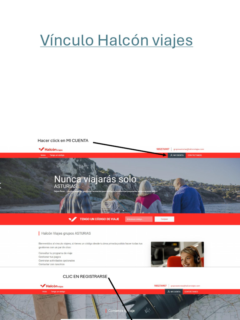 Presentación Página Halcón Viajes | PDF