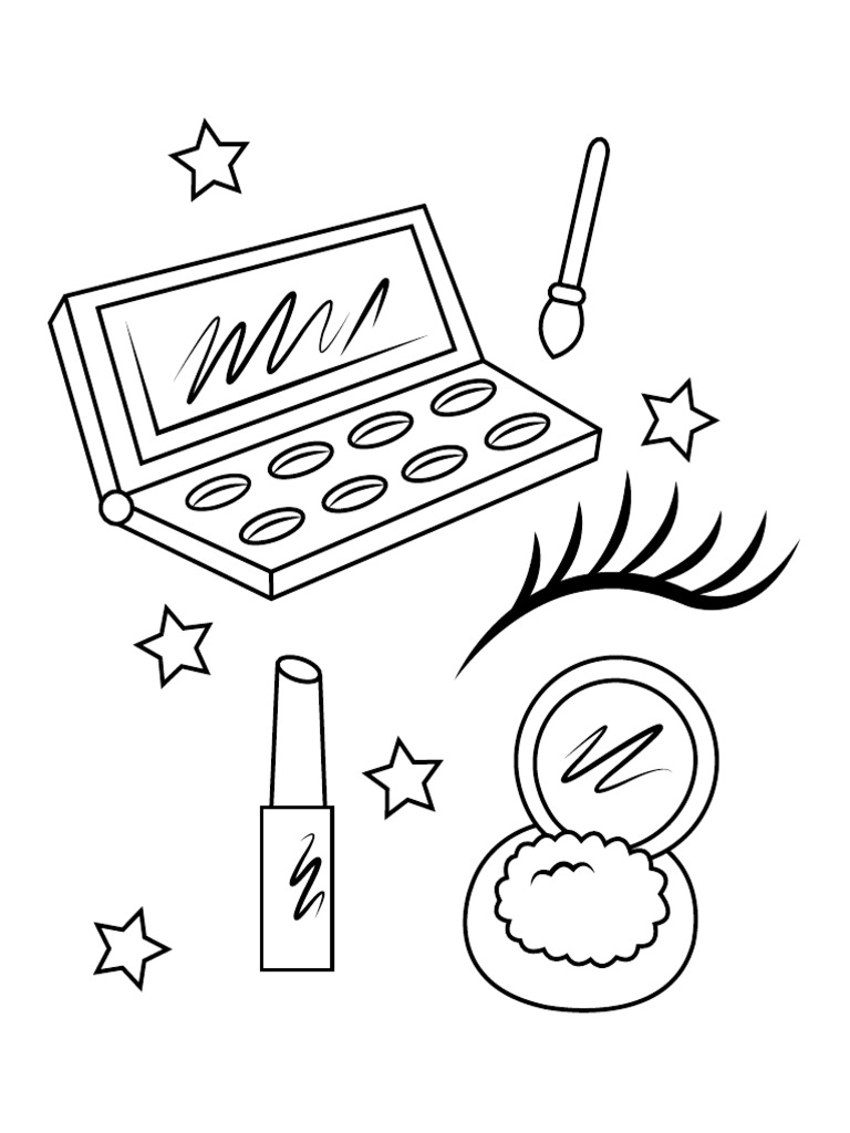Makeup Coloring Page | PDF