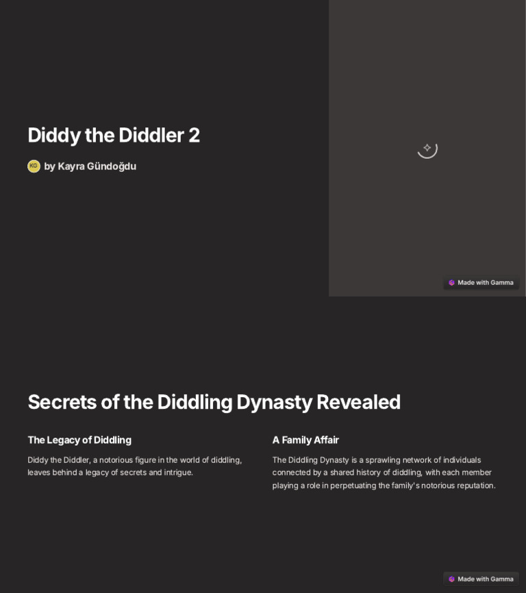 Diddy the Diddler 2: Secrets Revealed | PDF