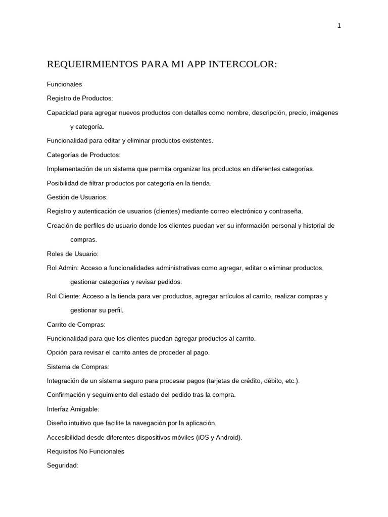 Requerimientos | PDF