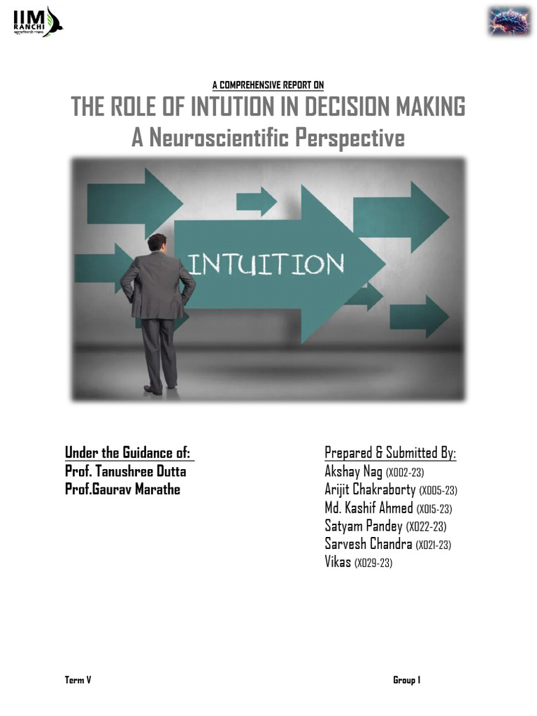 Neuro Project 1 | PDF | Decision Making | Intuition