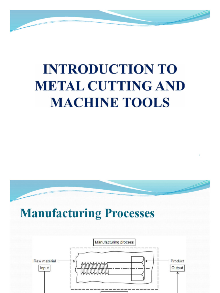 Introduction To The Metal Cutting and Machine Tools | PDF | Machining ...
