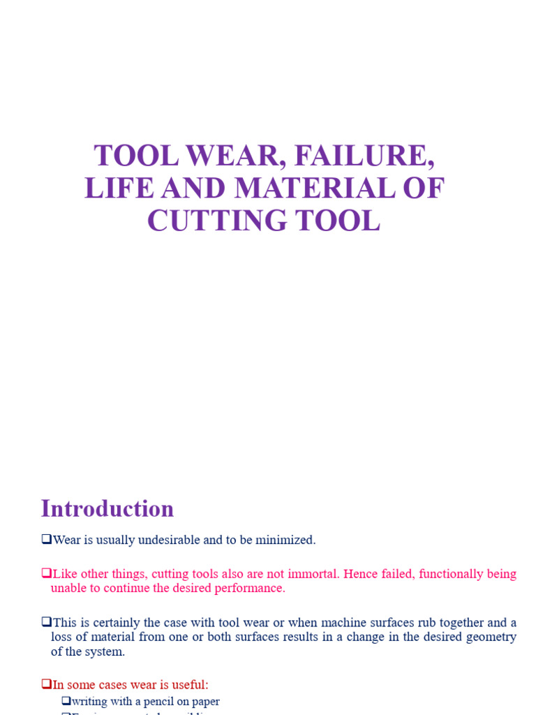 Tool life | PDF | Wear | Machining