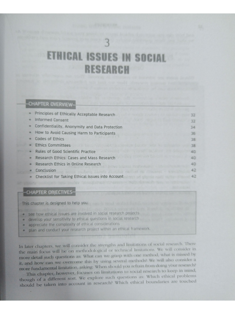Ethical Issues in Social Research | PDF