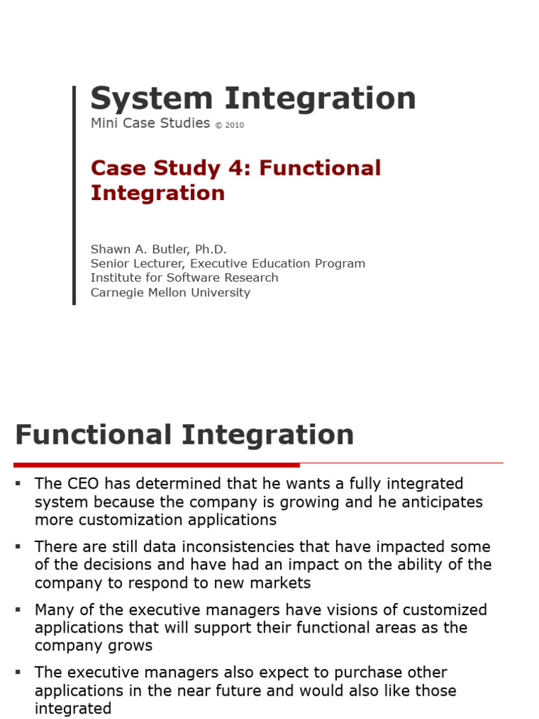 SIP12 - Case Study 4 - Function Integration - 2 | PDF | Databases | Software Engineering
