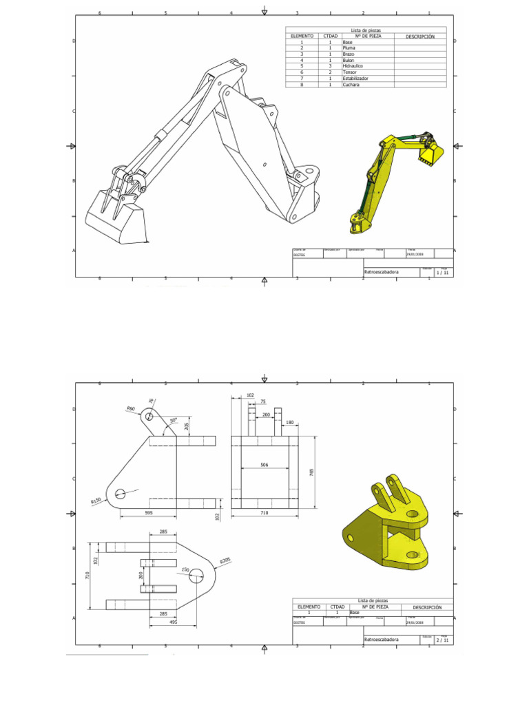 retroexcavadora-planos-para-el-trabajo-de-dibujo-cad_compress (1) | PDF
