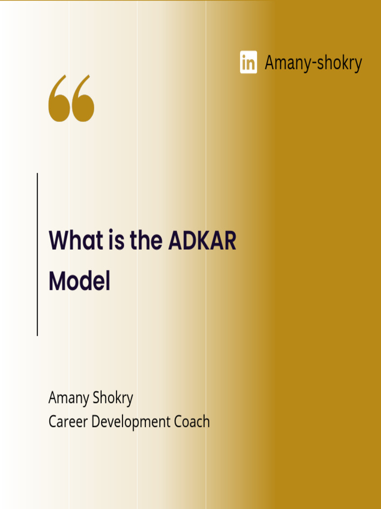 What Is ADKAR Model | PDF