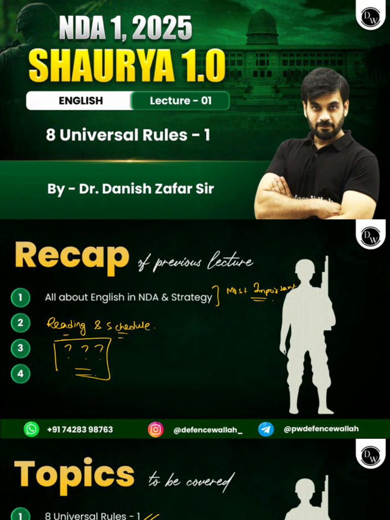 8 Universal Rules 01 - Class Notes | PDF