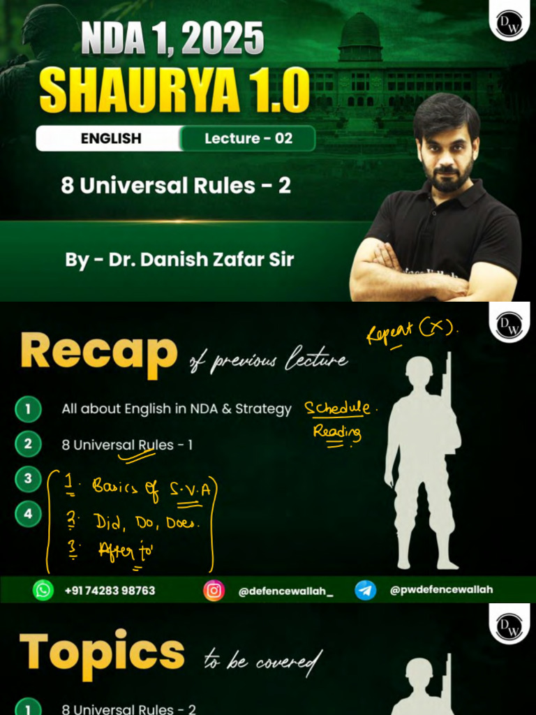 8 Universal Rules 02 - Class Notes | PDF