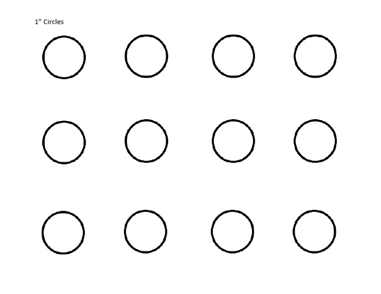 1 Inch Circles | PDF