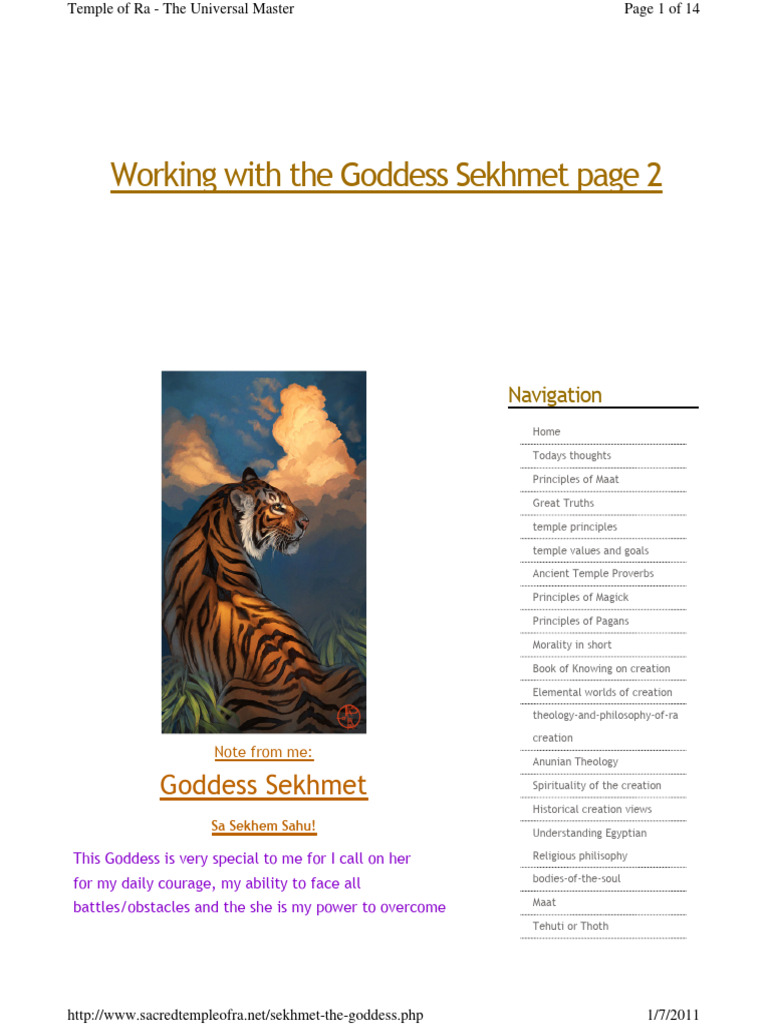 Sekhmet: Power and Healing Guide | PDF | Egyptian Mythology | Ancient Egyptian Religion