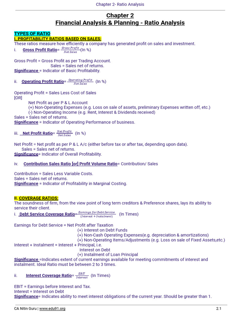 Comprehensive Guide to Ratio Analysis | PDF | Equity (Finance ...