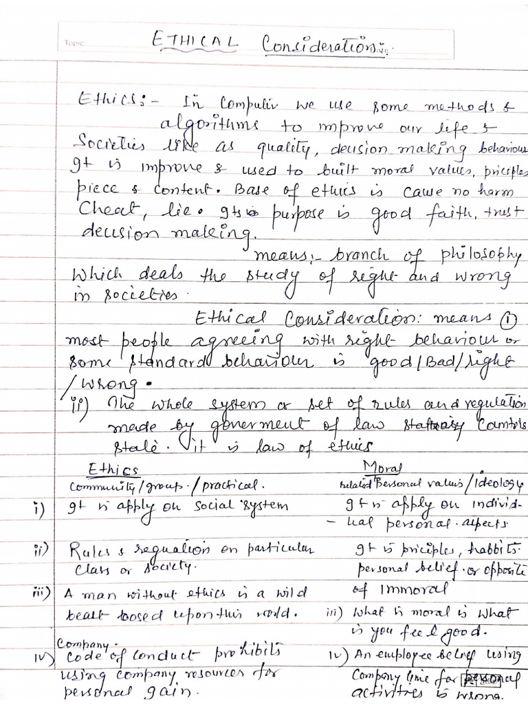 Ethical Consideration | PDF