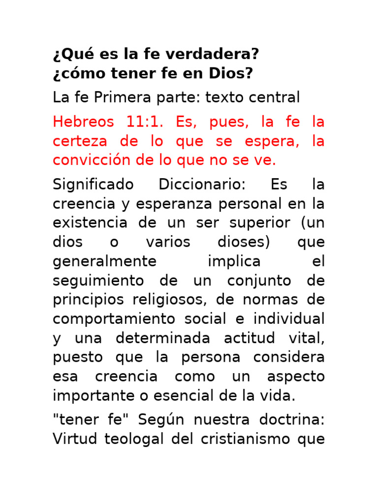 Qué Es La Fe Verdadera No. 1 Estudio Biblico | PDF | Fe | Abrahán