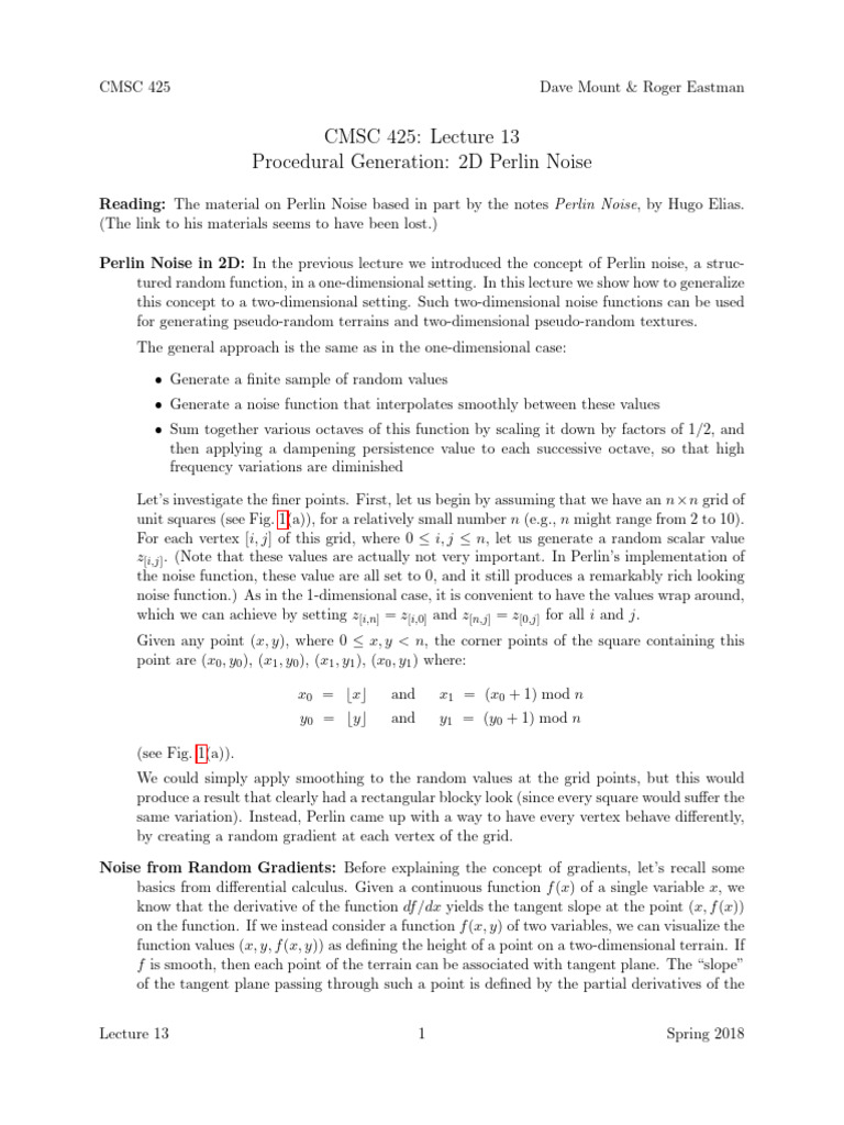 PERLIN UniversityOfMaryland GameProrgmming Lecture On 2D Perlin Noise ...