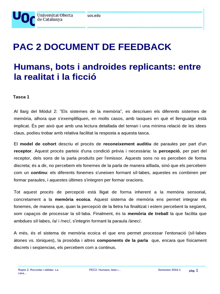 Pac2 202421 Feedback | PDF