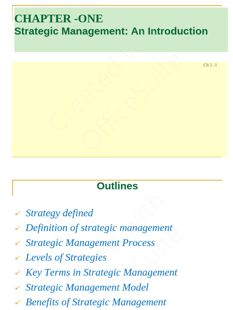SM -PPT-CCH 1 | PDF | Strategic Management | Business Ethics