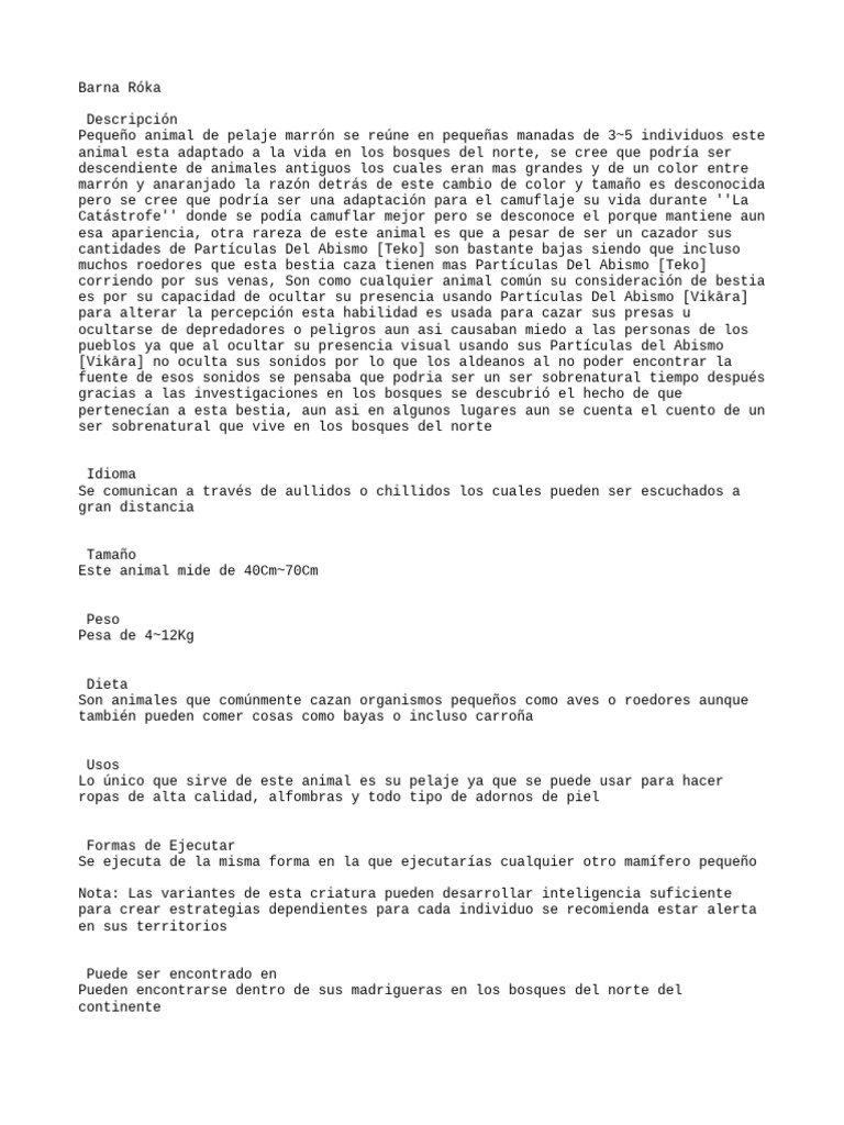 Bestiario 4ta Pagina Barna Róka | PDF
