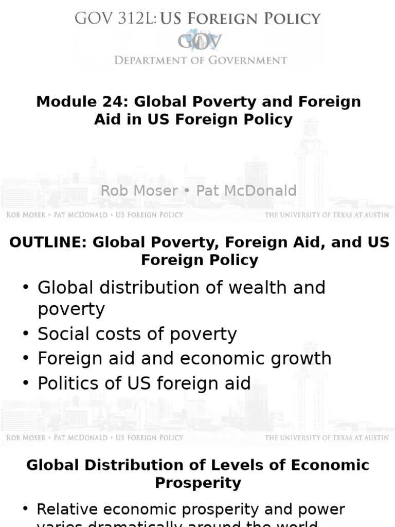Module 25 Lecture, Global Poverty and Foreign Aid | PDF | Poverty ...